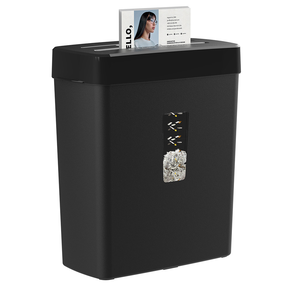 Mini paper shredder machine with 13L bin basket shred size 4*39mm cross ...