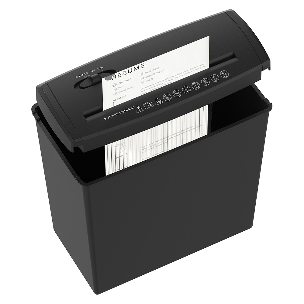 home office use mini strip cut 5 sheets paper shredder with 10L bin S606B