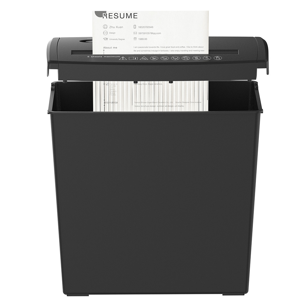 Strip Cut Paper Shredder Machine 72dB Noise Level S606B for home with 10L